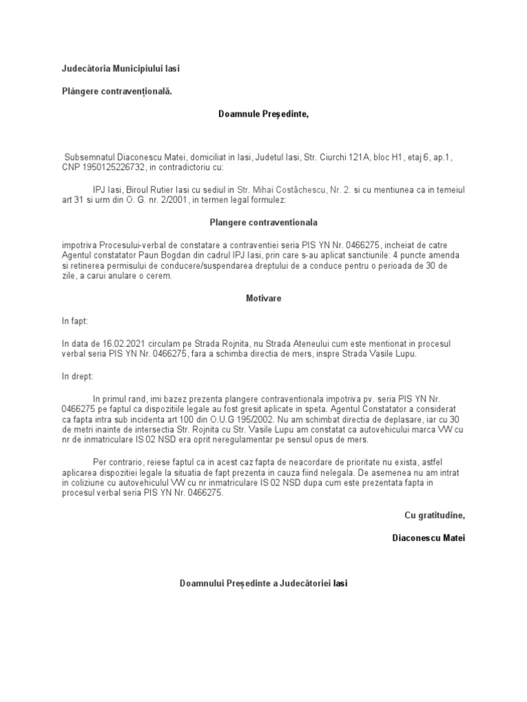 Model Contestatie | PDF