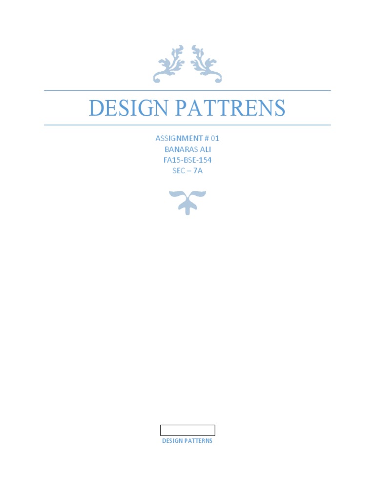 Design Patterns Assignment | PDF | Software Engineering | Computer Data
