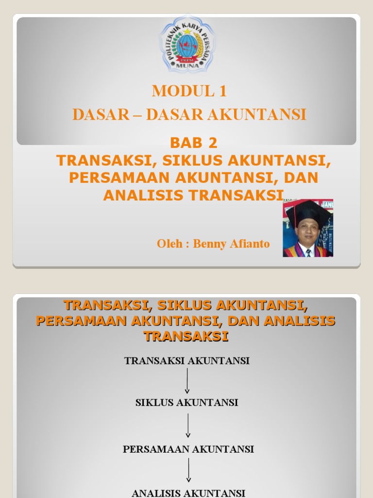 Transaksi, Siklus Akuntansi, Persamaan Akuntansi Dan Analisis Transaksi | PDF