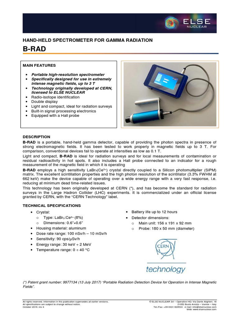 B-Rad: Hand-Held Spectrometer For Gamma Radiation | PDF | Radiation ...