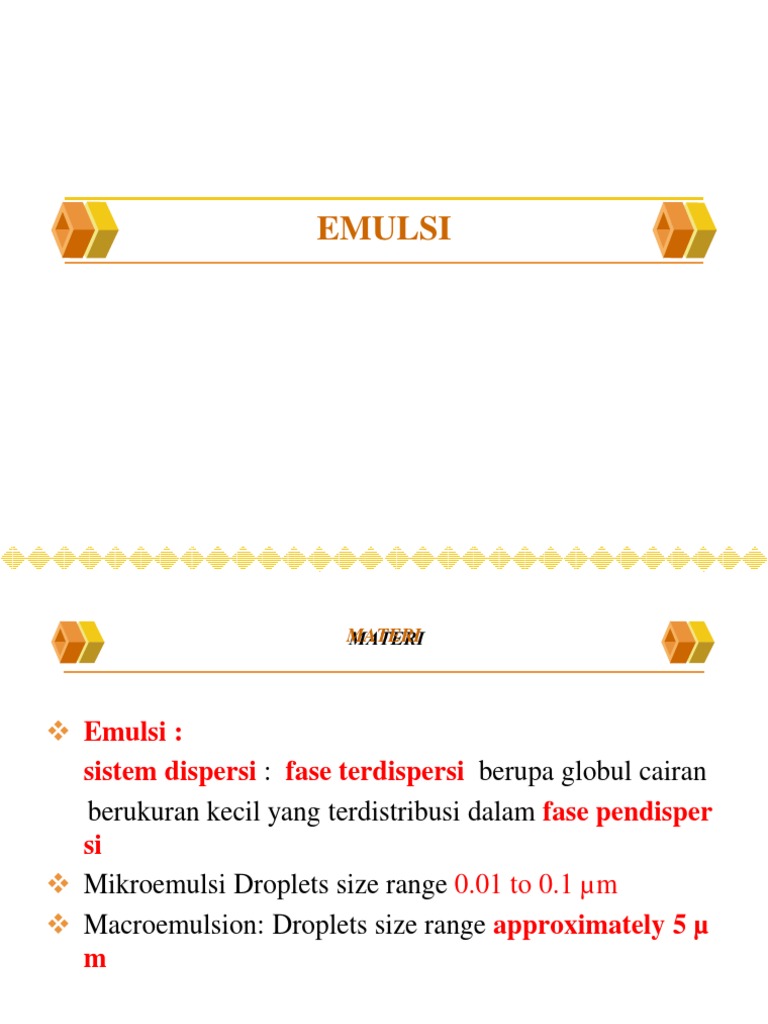 III Emulsi | PDF