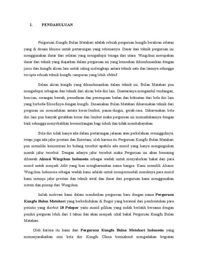 Proposal Ekskul Wingchun PKBM | PDF | Pengembangan Diri