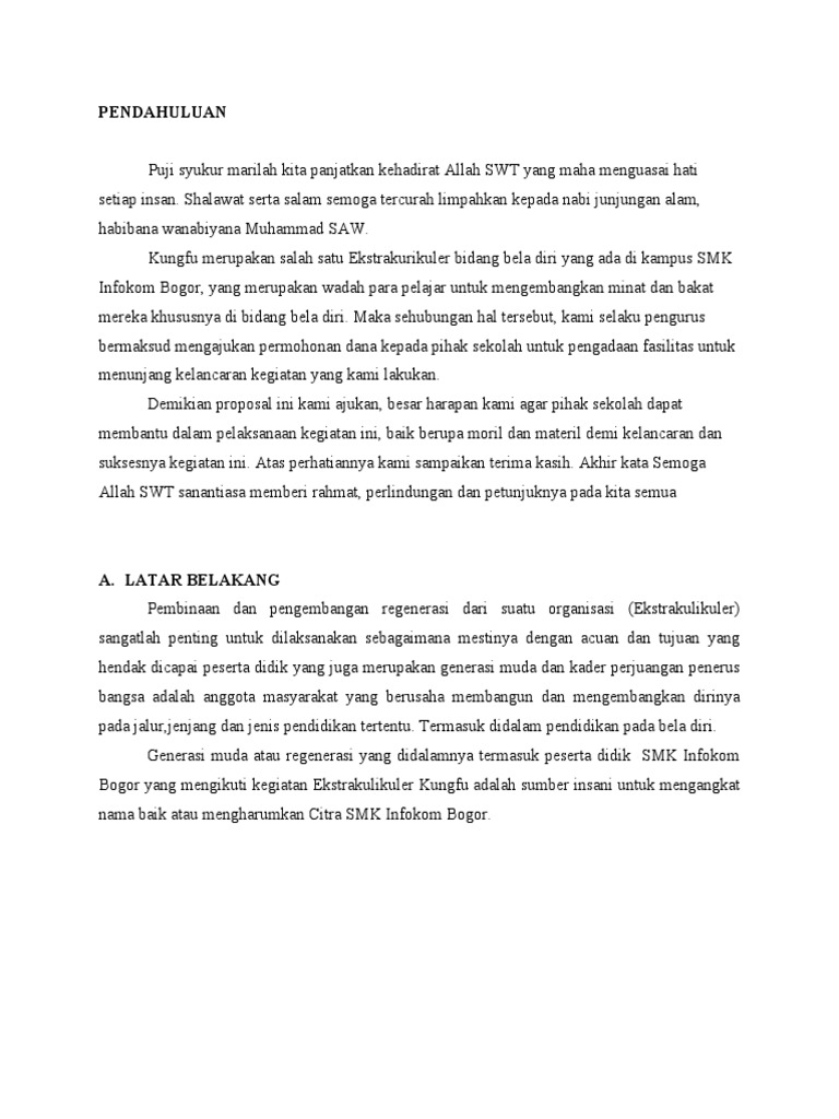 Proposal Pengadaan Fasilitas Boneka Kayu | PDF