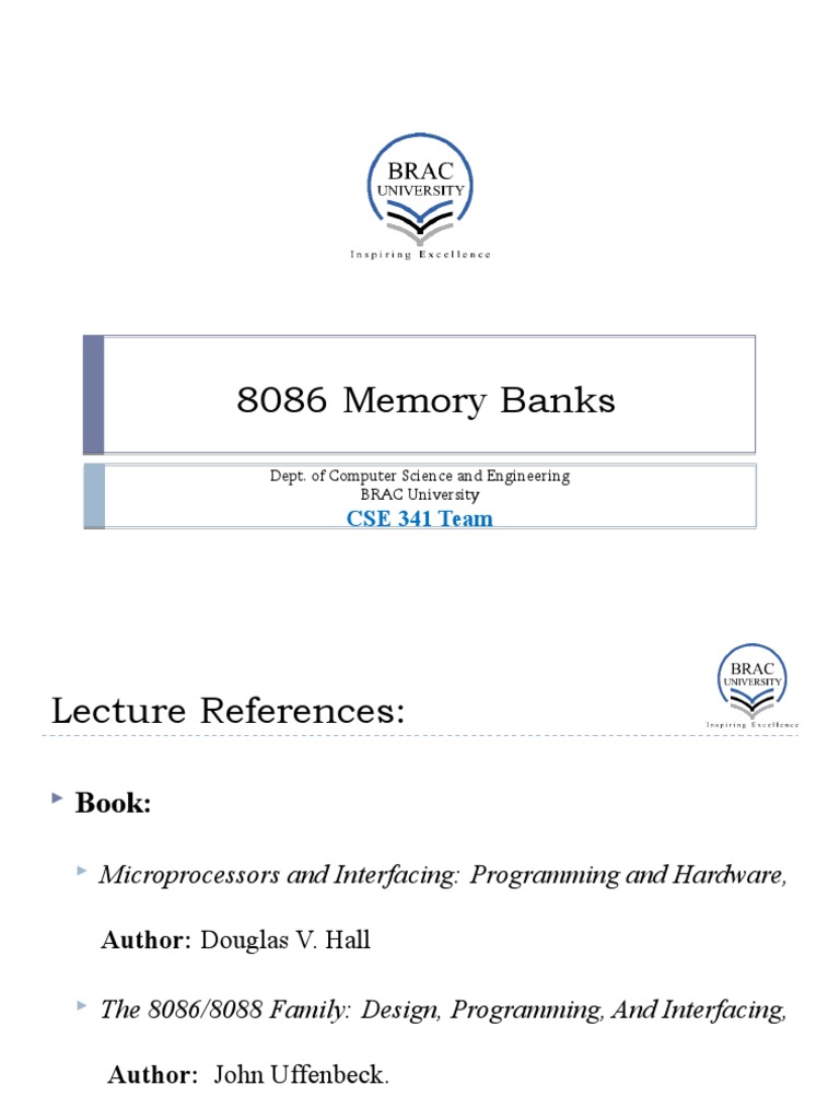 8086 Memory Banks: Organization and Addressing Modes of the 8086 ...
