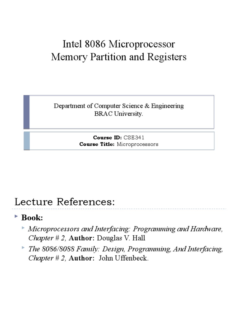 Lecture-4 (8086 Memory Address Space Partition) | PDF | Pointer (Computer Programming ...