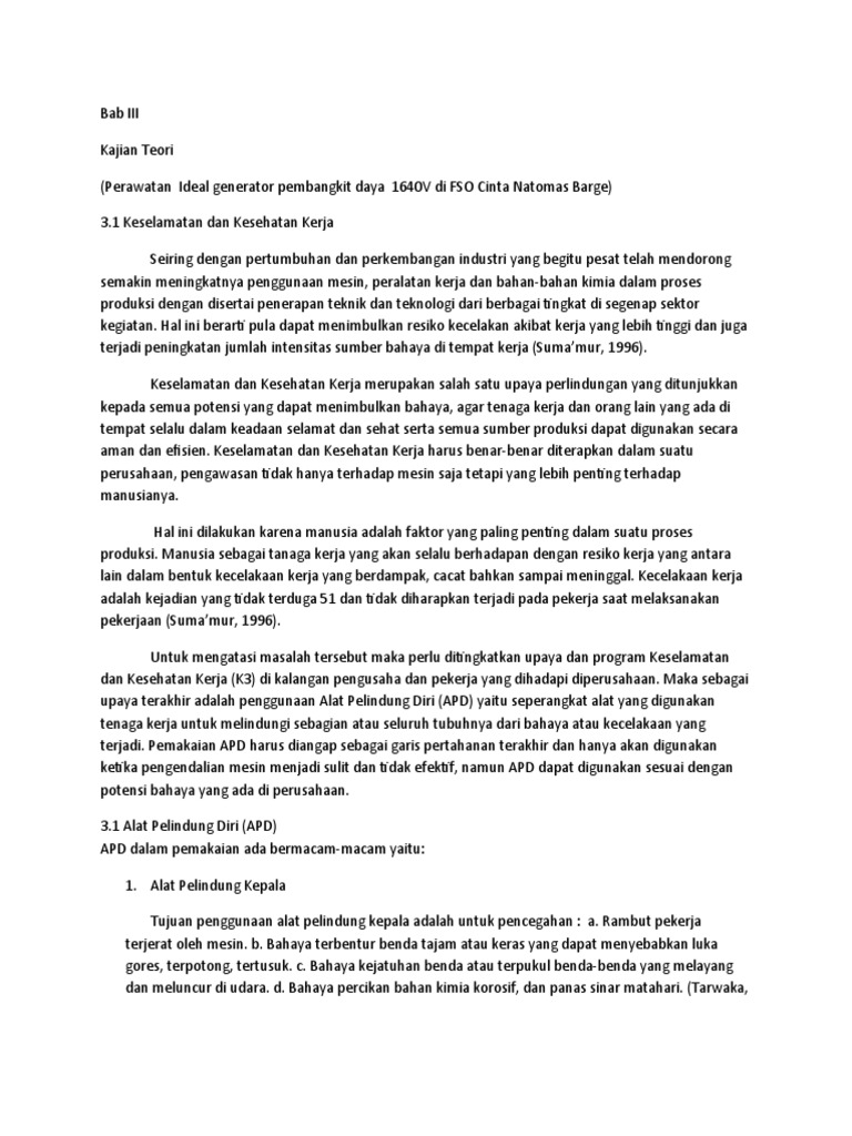K3 dan Penggunaan APD di Industri | PDF | Sains & Matematika ...