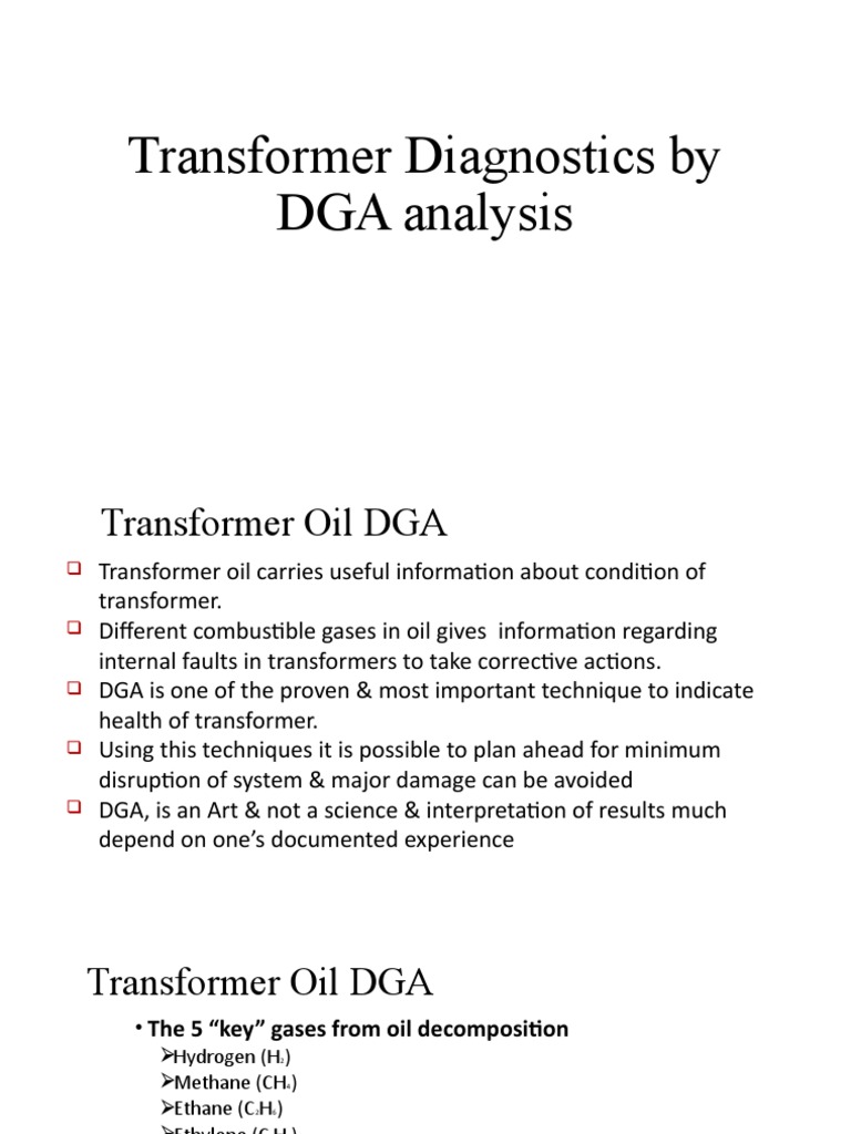 Transformer Diagnostics by DGA Analysis | PDF | Carbon Dioxide | Methane