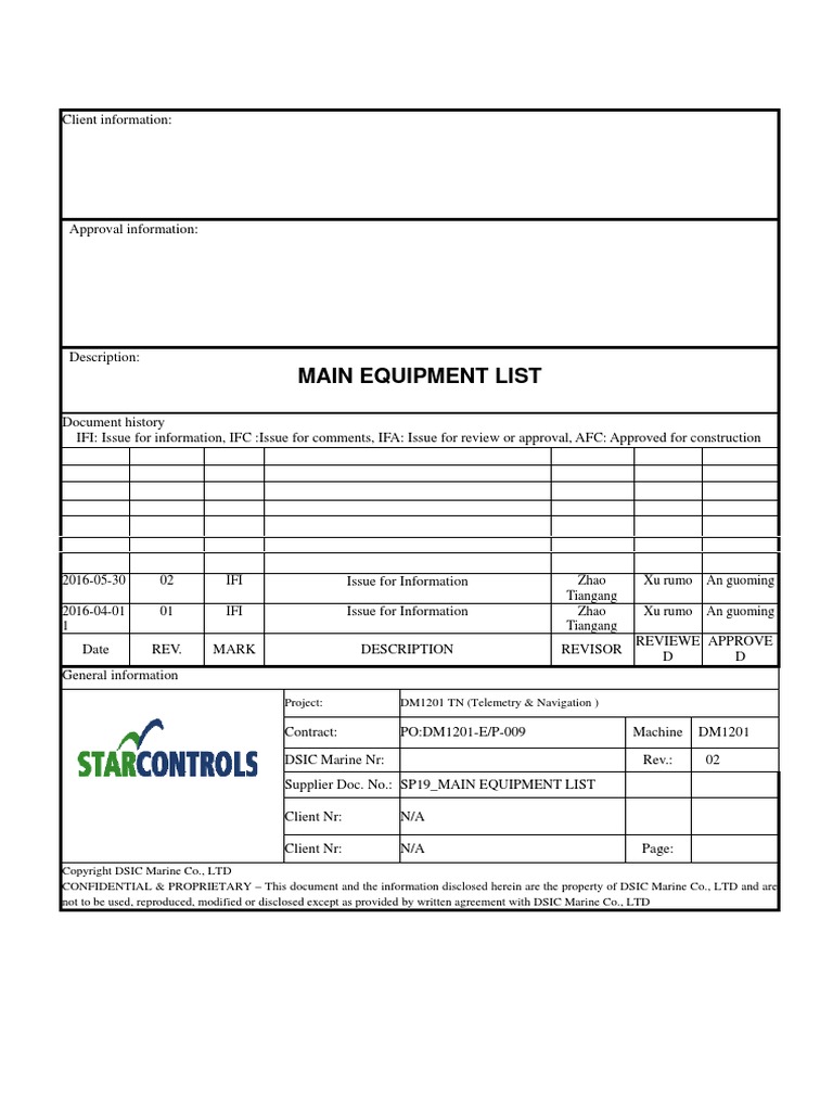 Main Electrical Equipment List1 | PDF | Electrical Engineering ...