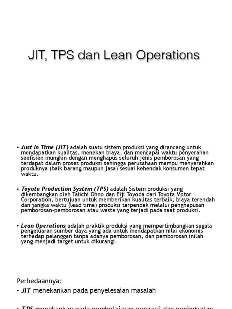 MOP2 Bab6 JIT PDF | PDF | Bisnis