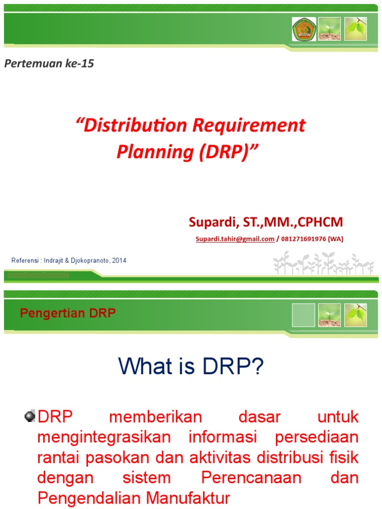 Distribution Requirement Planning (DRP) | PDF