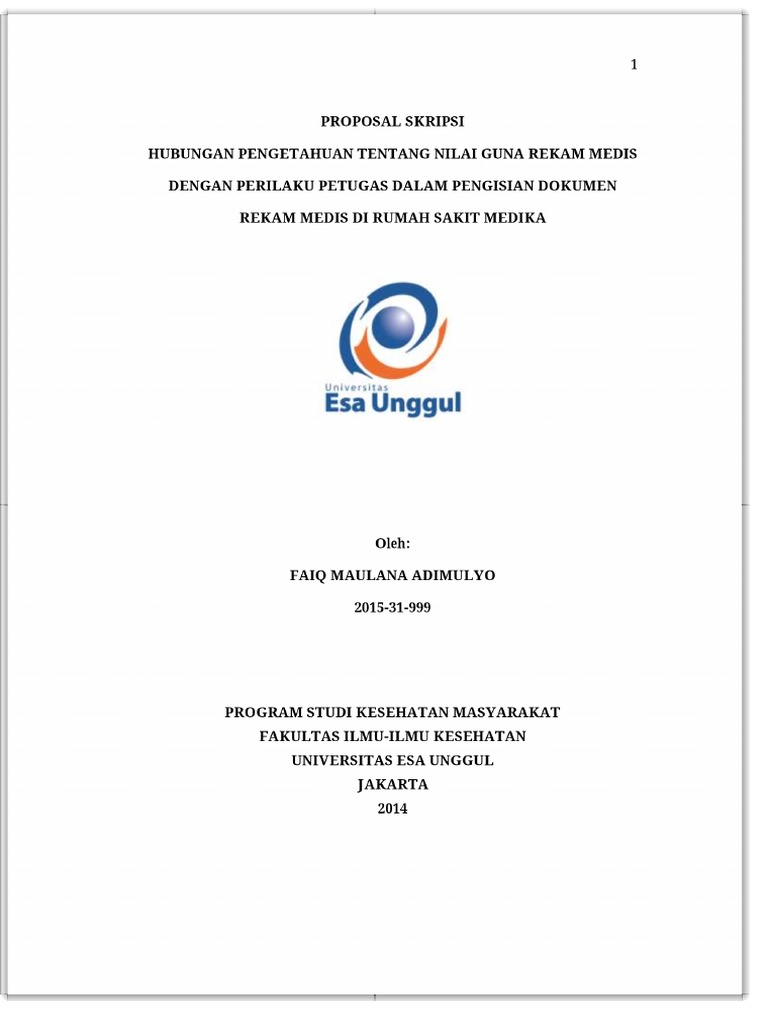 Contoh Proposal Penelitian | PDF