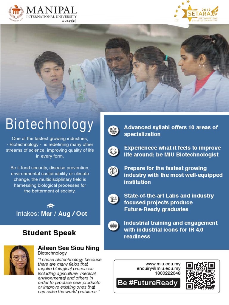 Harnessing Biology for a Better Future: An Overview of the Bachelor of ...