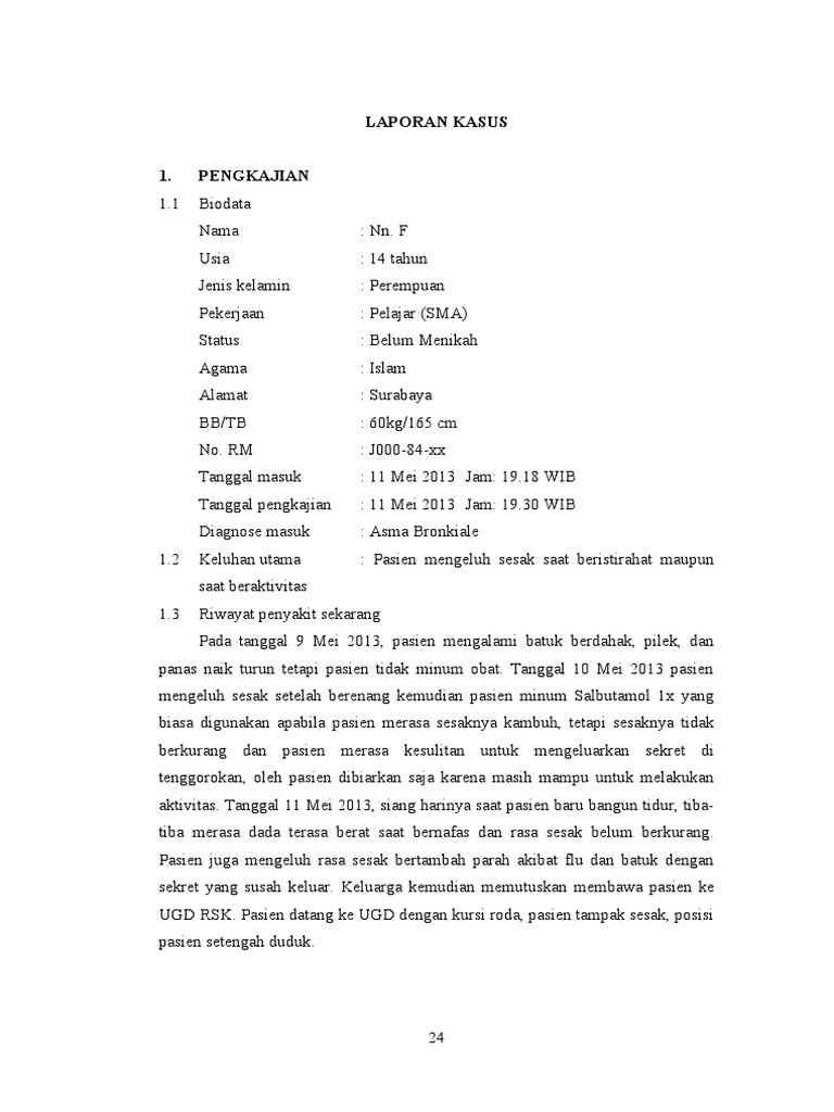 LAPORAN KASUS Asma | PDF