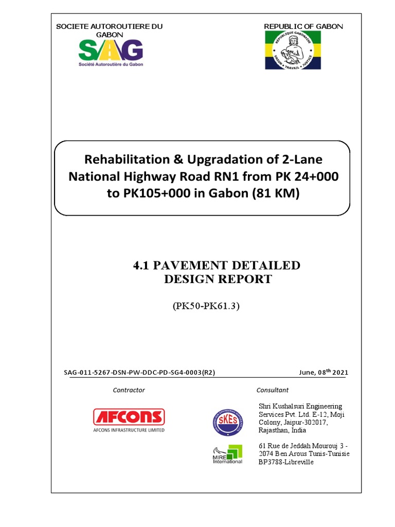 Pavement Detailed Design Report - Rev.2 English - 08-06-2021 | PDF ...
