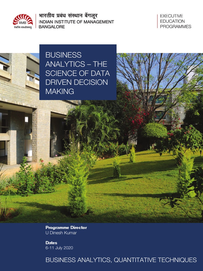 Business Analytics Course Overview | PDF