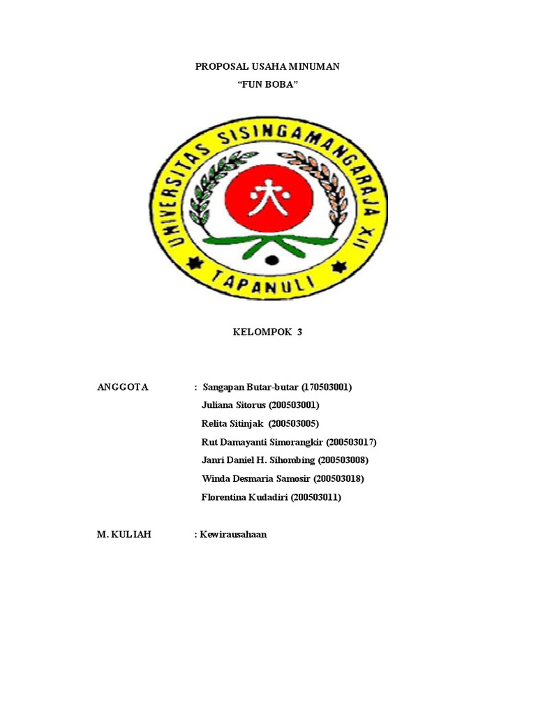 Proposal Usaha Minuman | PDF