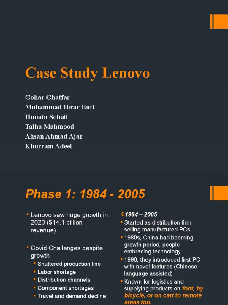 Lenovo's Transformation into an Intelligent Technology Leader: A Case ...