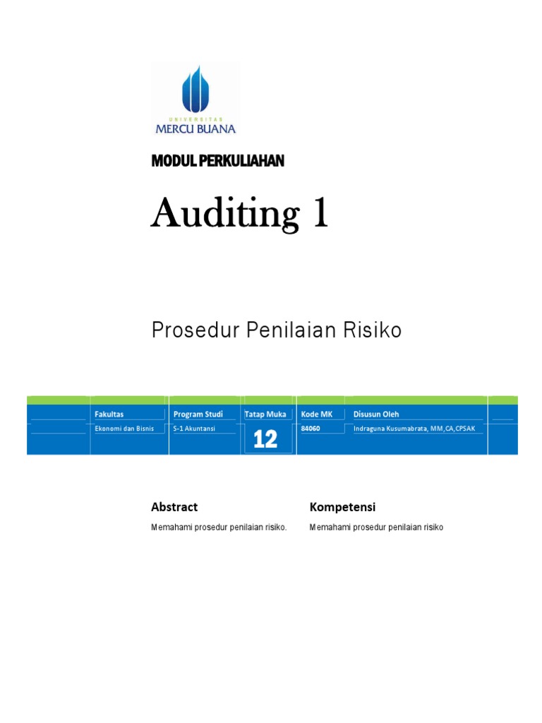 MENGIDENTIFIKASI RISIKO DALAM AUDITING | PDF