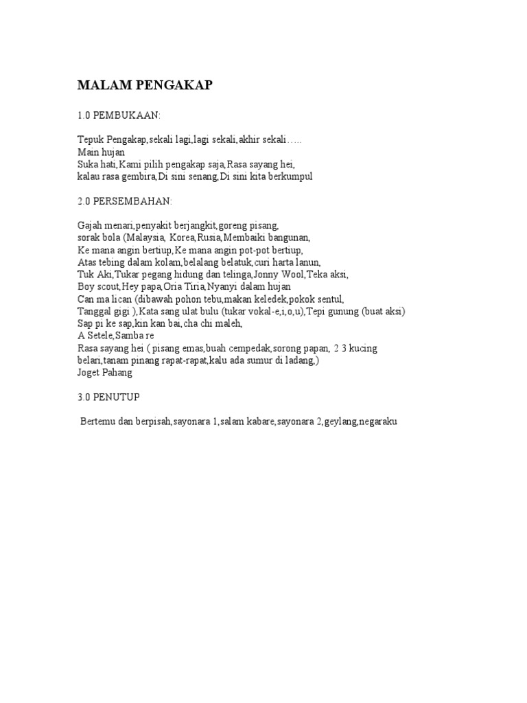 Malam Pengakap | PDF | Seni