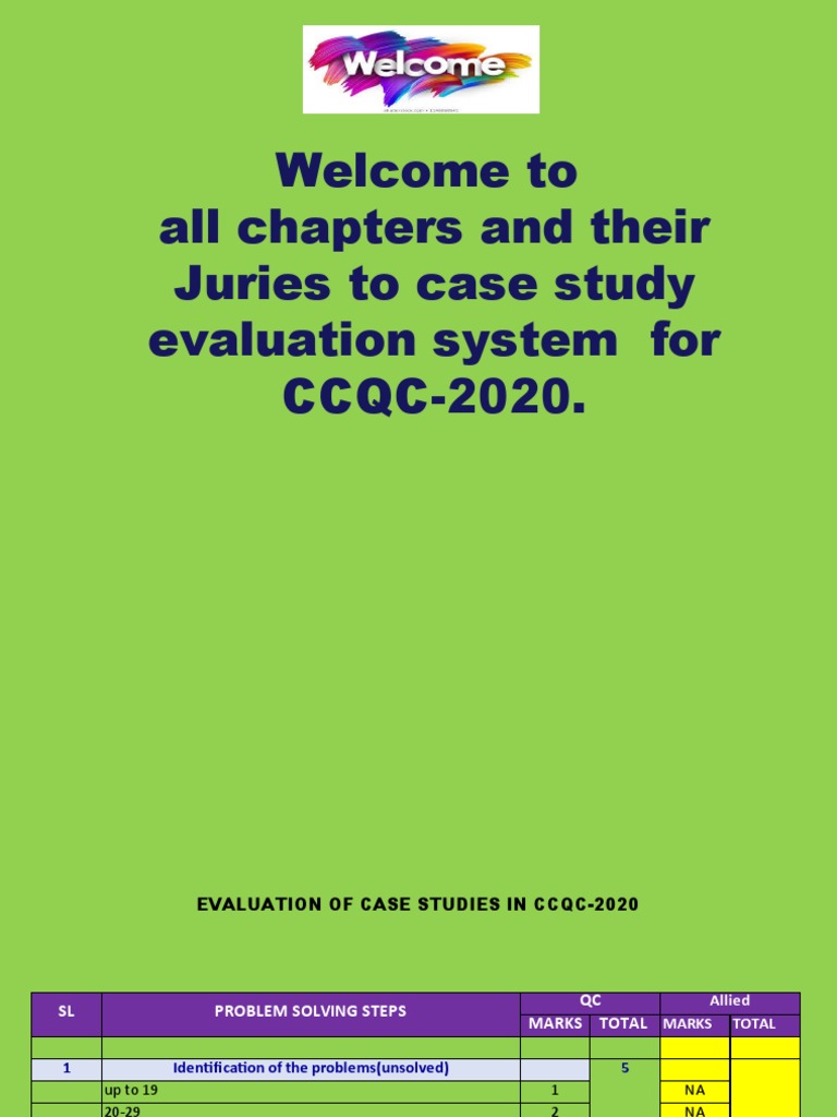 CCQC-2020 Case Study Evaluation Guide | PDF | Evaluation | Business