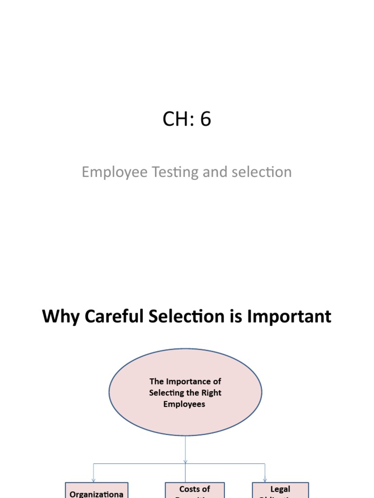 CH 6 Employee Testing and Selection | PDF | Validity (Statistics ...