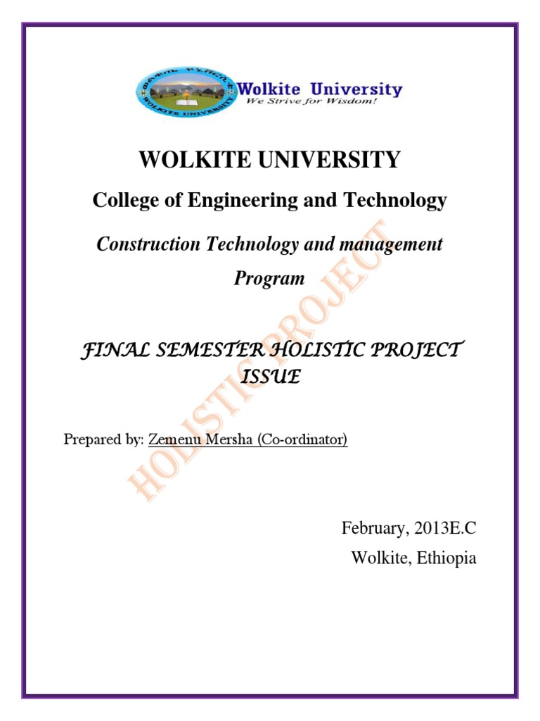 Wolkite University: College of Engineering and Technology | PDF ...