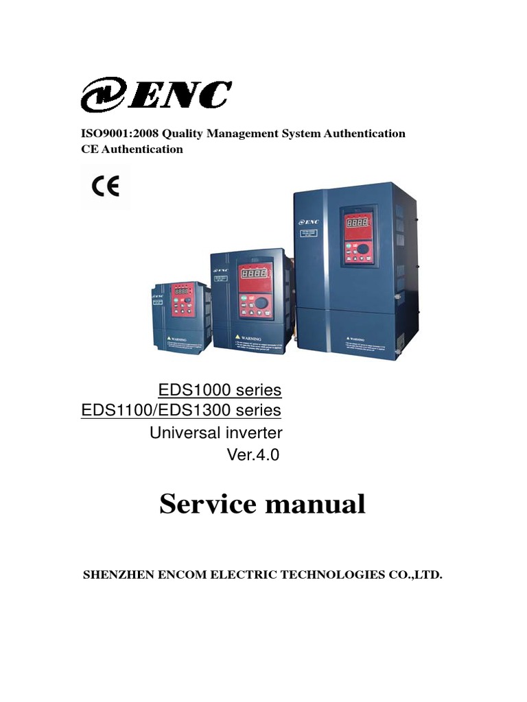 Eds1000 Manual | PDF | Power Inverter | Electric Motor