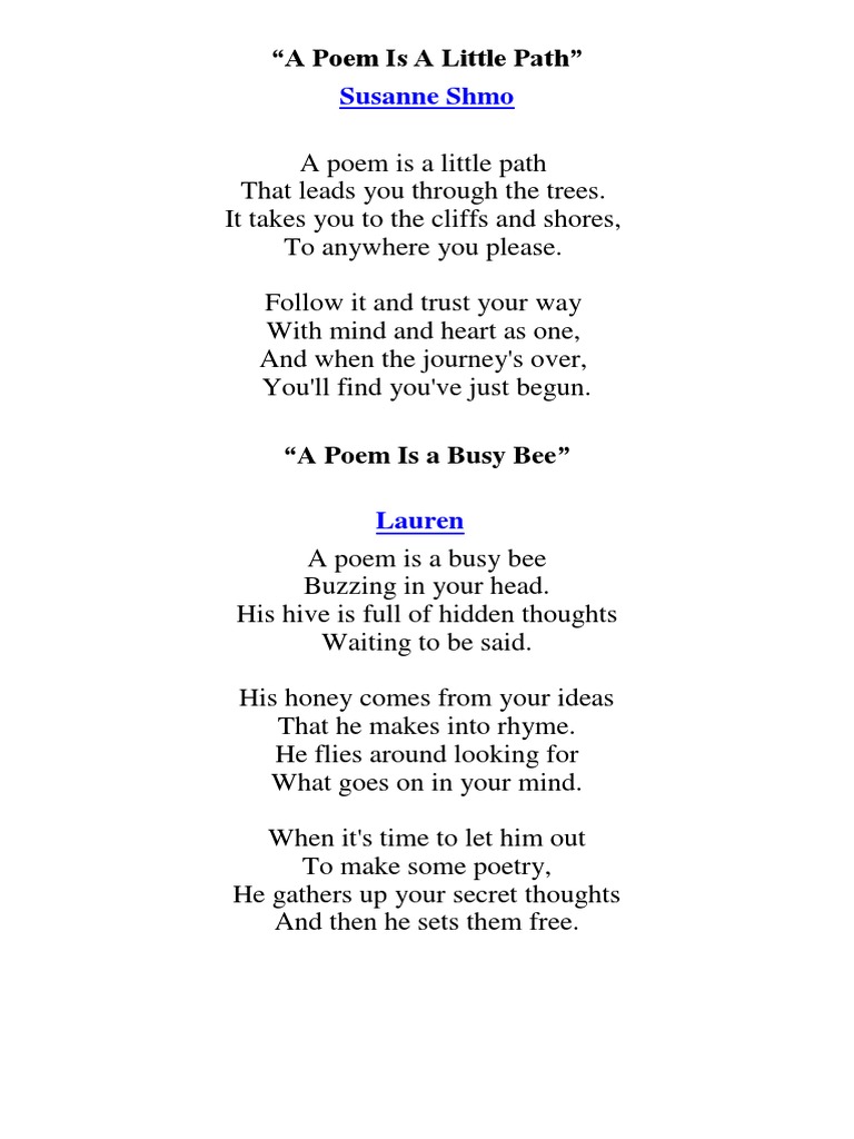 A Poem is a Path to Discovery | PDF | Religion & Spirituality | General ...