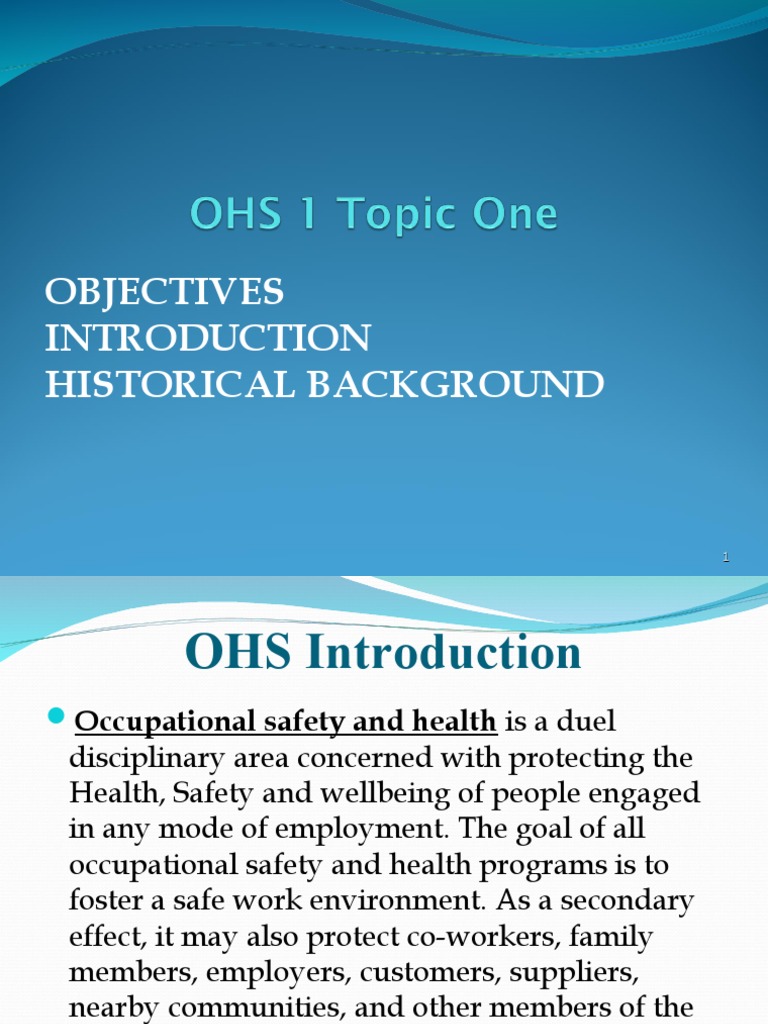 OHS 1 Topic 3 Hasawa Act Sources of Law | PDF | Occupational Safety And ...