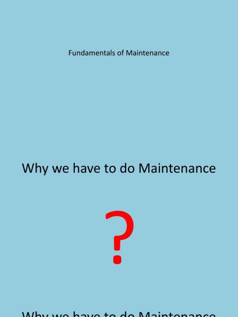 Fundamentals of Maintenance | Download Free PDF | System | Entropy