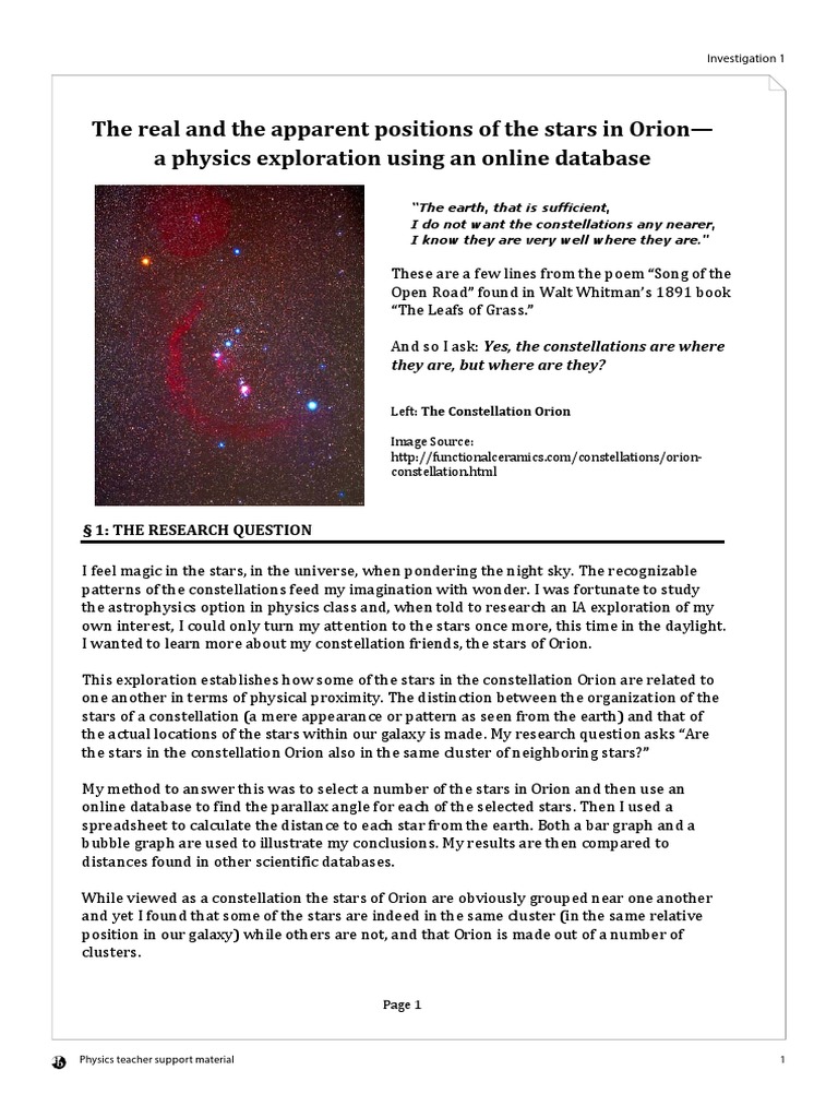 Example01 en | PDF | Astronomical Unit | Stars