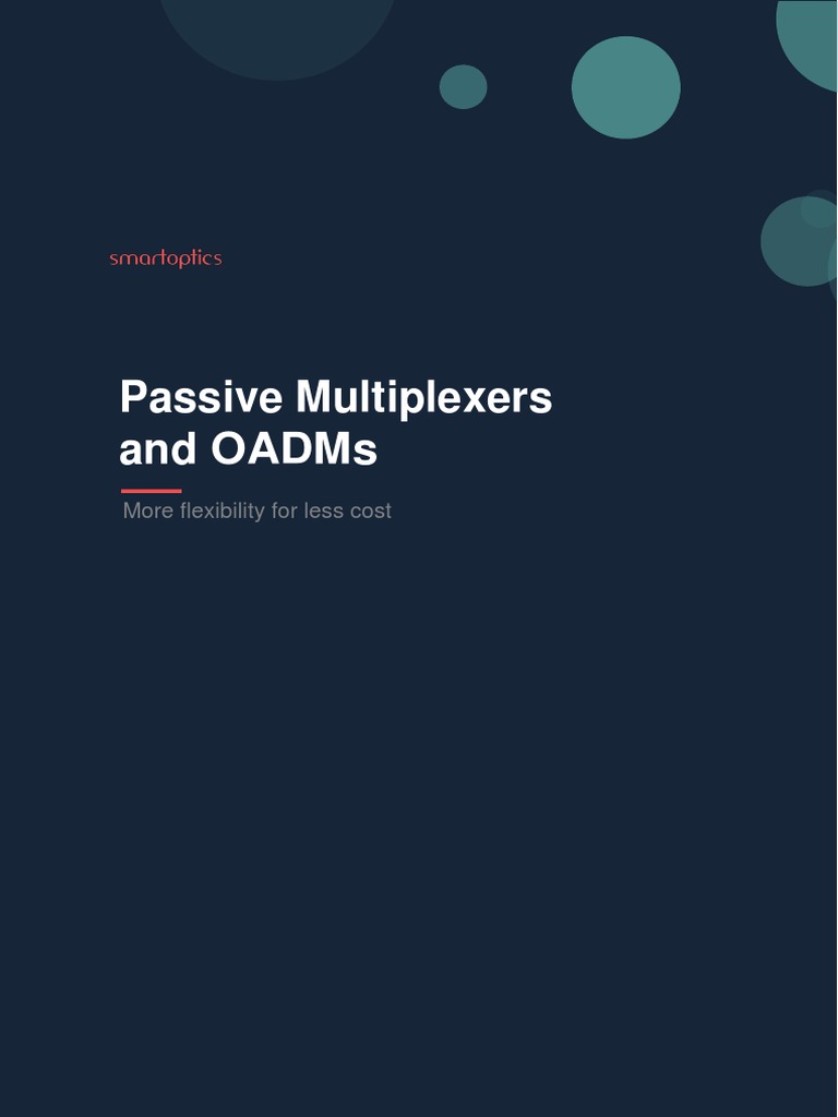 Multiplexers and OADMs Passive Brochure | PDF | Wavelength Division Multiplexing | Natural ...