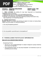 1st Quarter Exam - AP9 | PDF