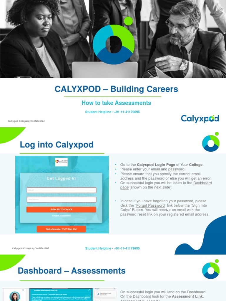 Calyxpod - How To Take Mandatory Assessment | PDF | Login | Button (Computing)