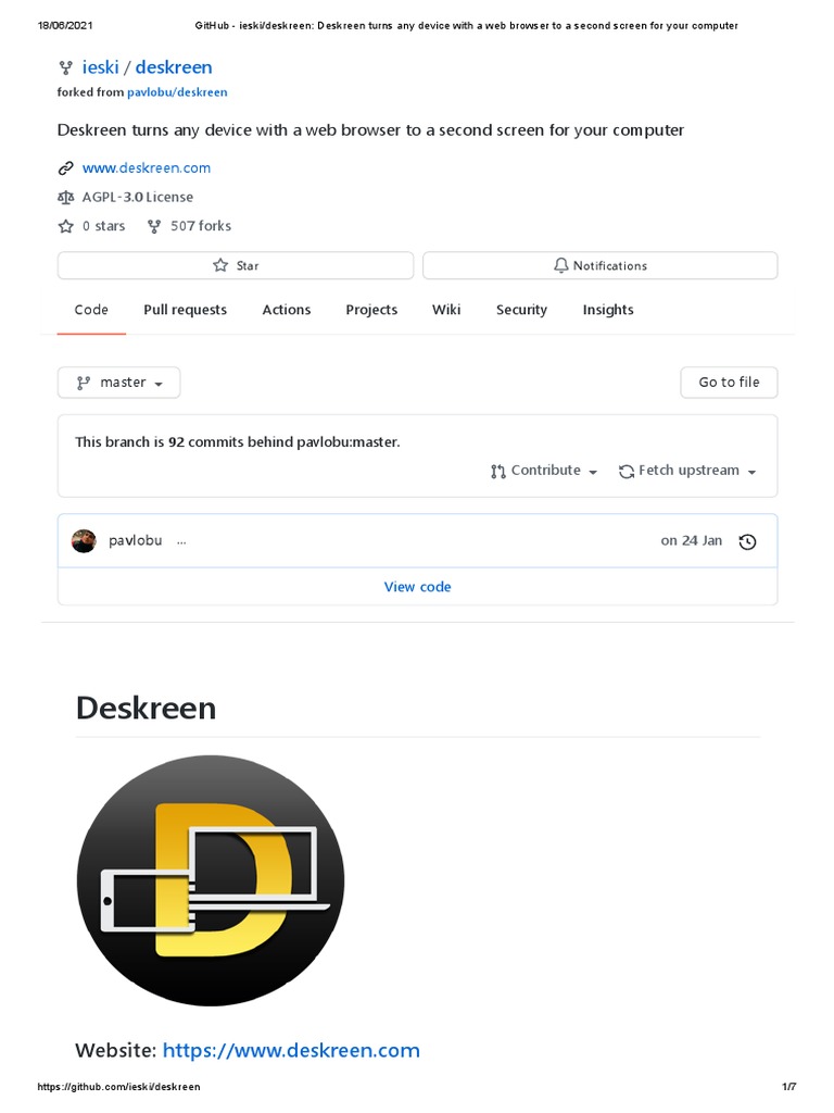 GitHub - Ieski - Deskreen - Deskreen Turns Any Device With A Web Browser To A Second Screen For ...