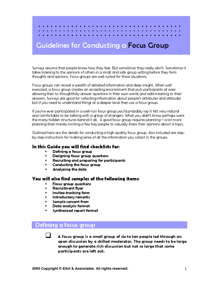 How To Conduct A Focus Group | PDF | Focus Group | Data Analysis