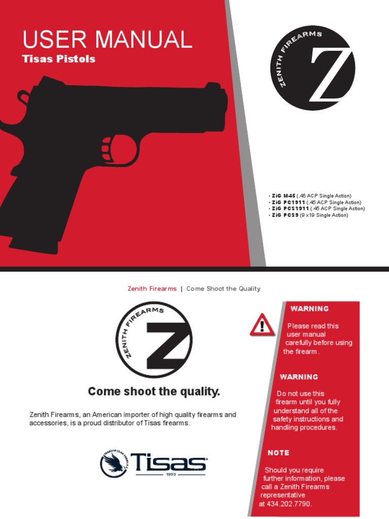 Tisas 1911 Manual Digital | PDF | Trigger (Firearms) | Magazine (Firearms)