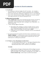 Thyroid Examination OSCE Checklist | PDF | Thyroid | Physical Examination