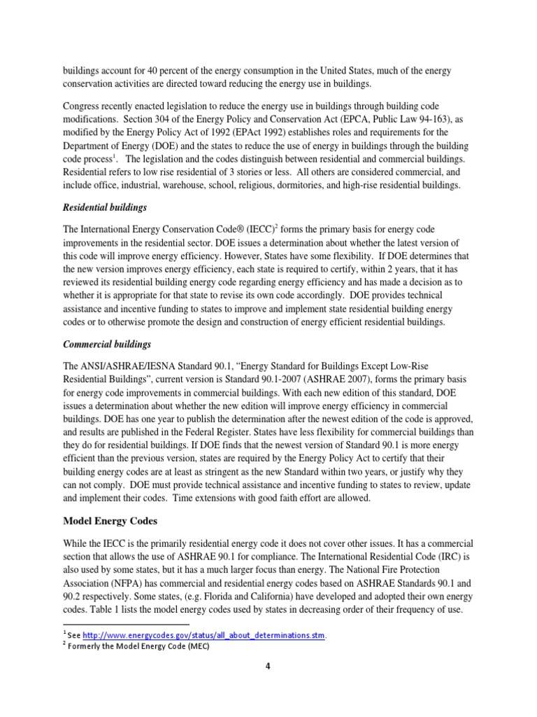 Residential Buildings: Model Energy Codes | PDF | Efficient Energy Use ...