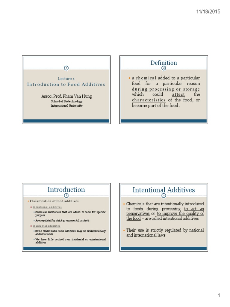 Food additive classification | PDF | Flavor | Foods