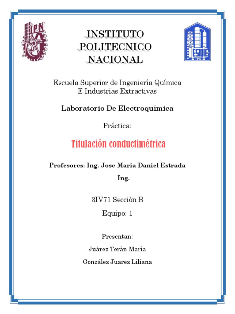 Practica 3 Electro | PDF | Valoración | Química