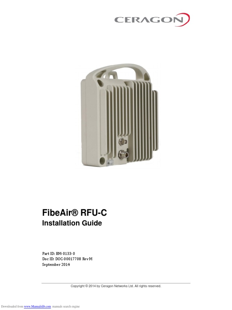 Ceragon Fibeair RFU-C | PDF | Electrostatic Discharge | Radio