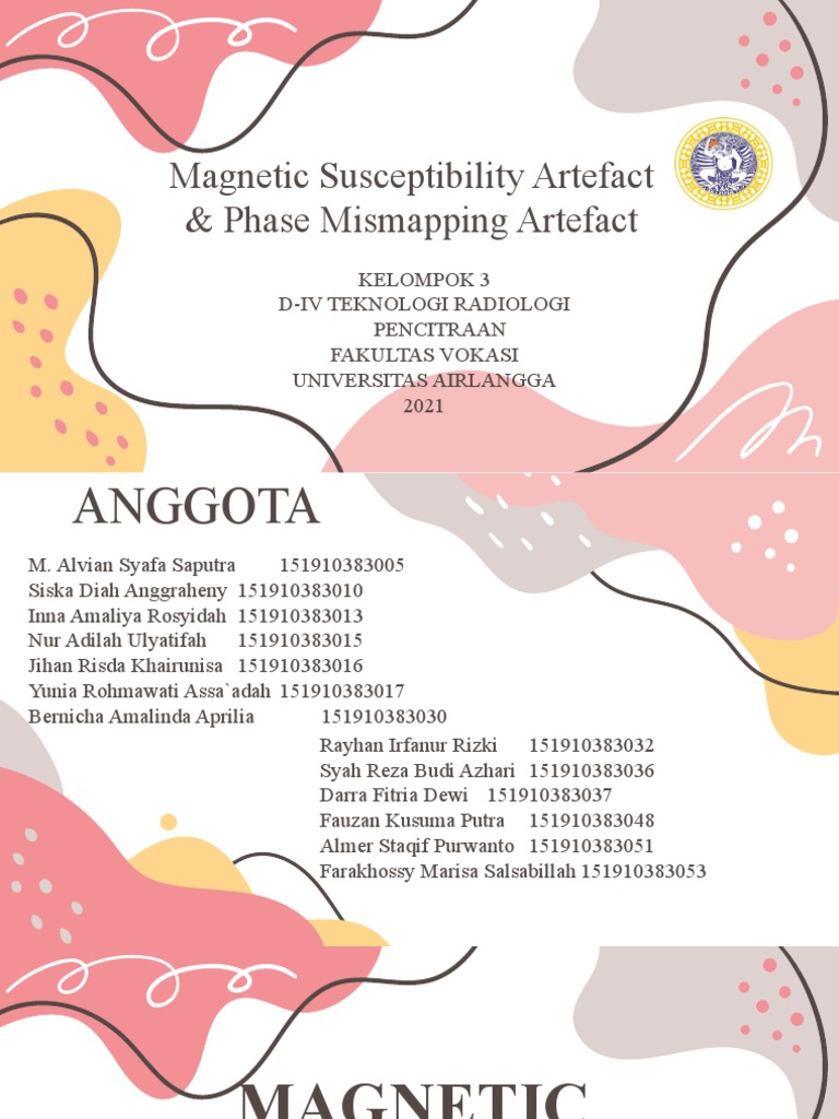 KELOMPOK 3 - Magnetic Susceptibility Artefact & Phase Mismapping ...