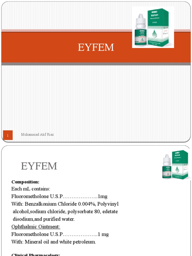 EYFEM Eye Drops and Ointment Overview | PDF | Wellness