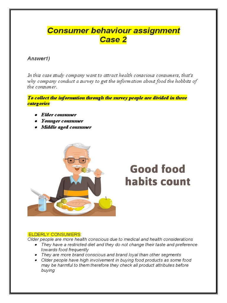 Consumer Behaviour Assignment | PDF | Consumer Behaviour | Foods