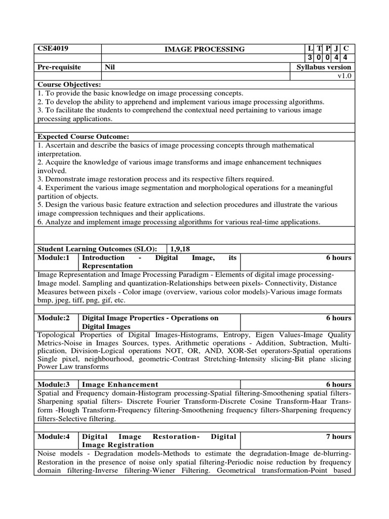 Cse4019 Image-Processing Eth 1.0 37 Cse4019 | Download Free PDF | Data Compression | Digital Image