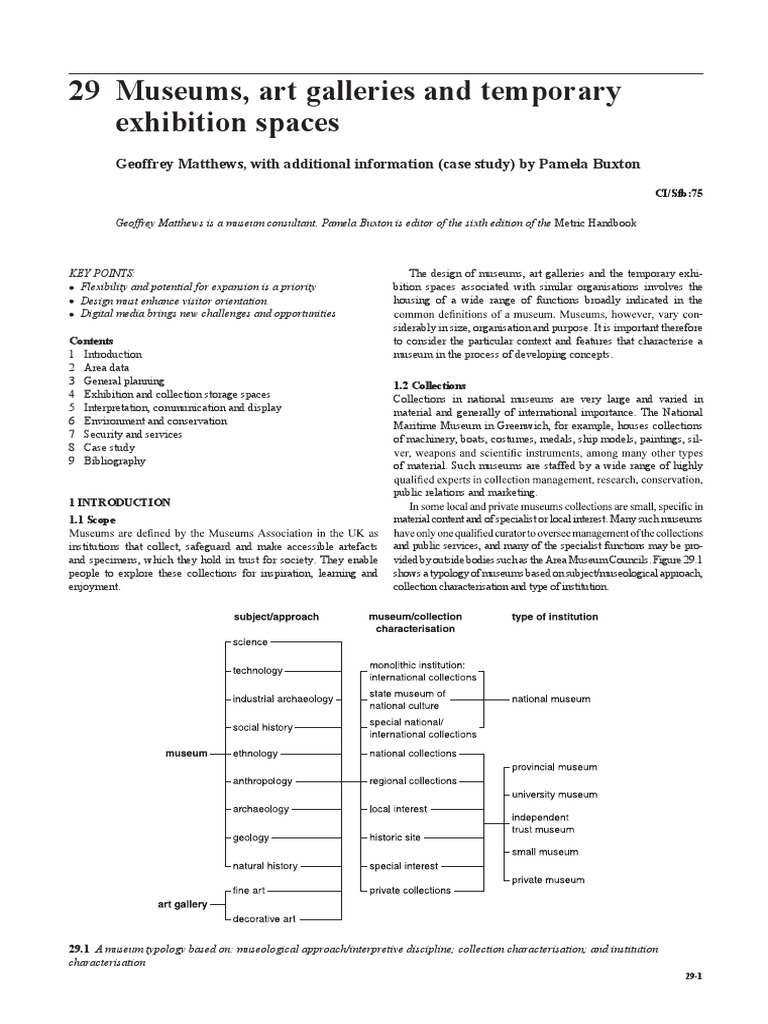 29 Museums, Art Galleries and Temporary Exhibition Spaces | PDF ...