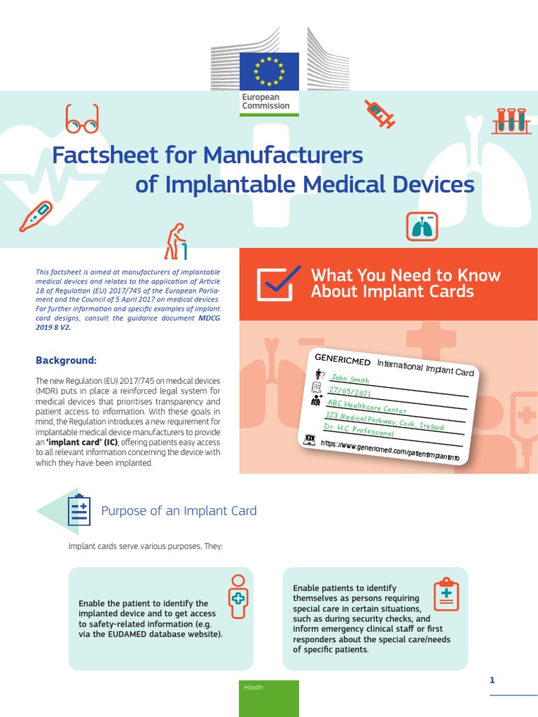 MD Implany-Cards Factsheet en | PDF | Medical Device | Identity Document