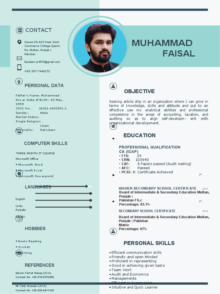M.faisal CV 5 | PDF | Pakistan | Further Education
