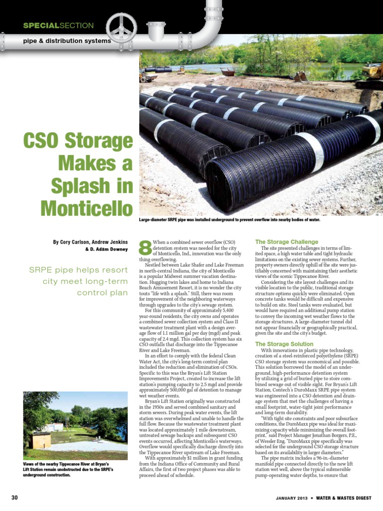 CSO Storage Makes A Splash in Monticello: Specialsection | PDF ...